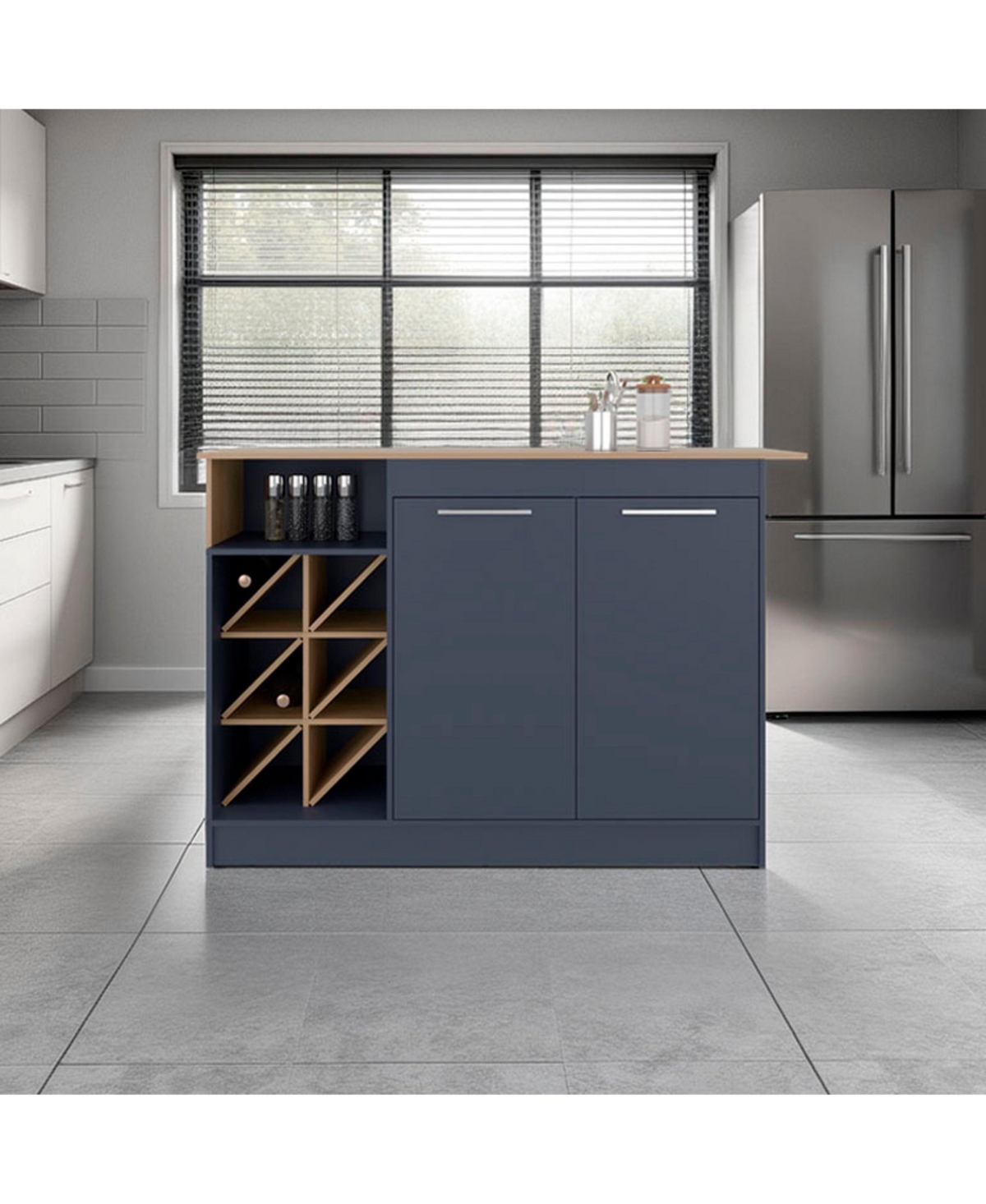 Click here for Fm Furniture Oker kitchen cabinet with island  bot... prices