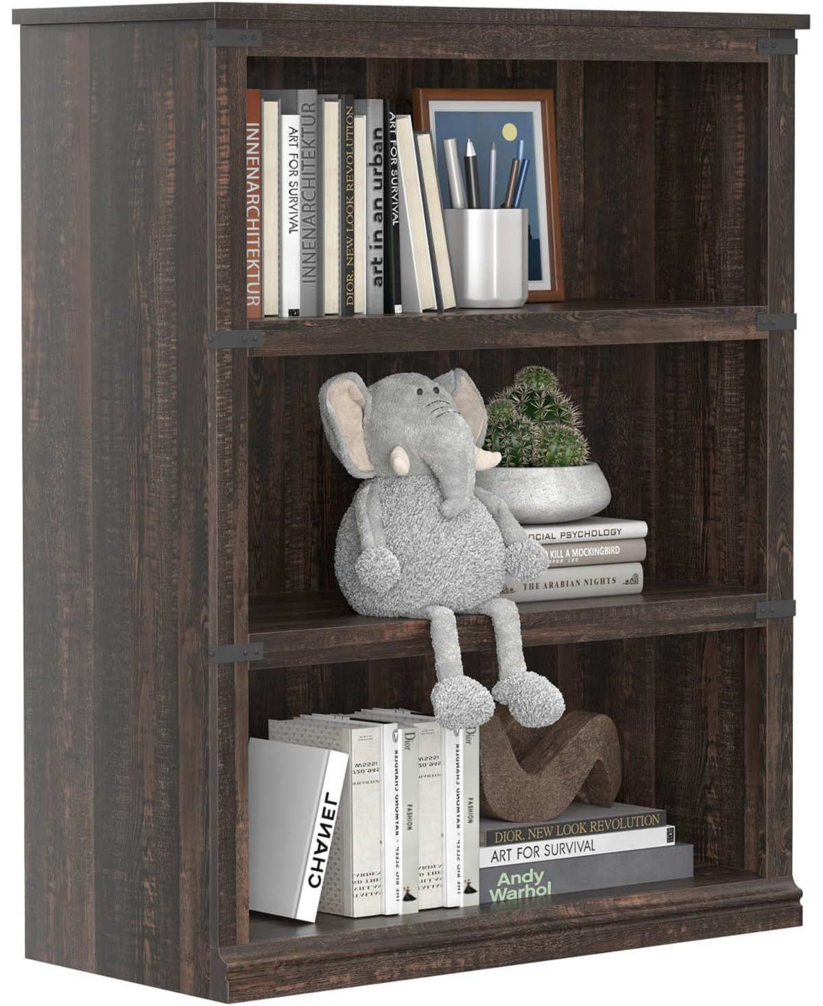 Click here for gaomon 3 Tier Farmhouse Wooden Bookcase  40"... prices