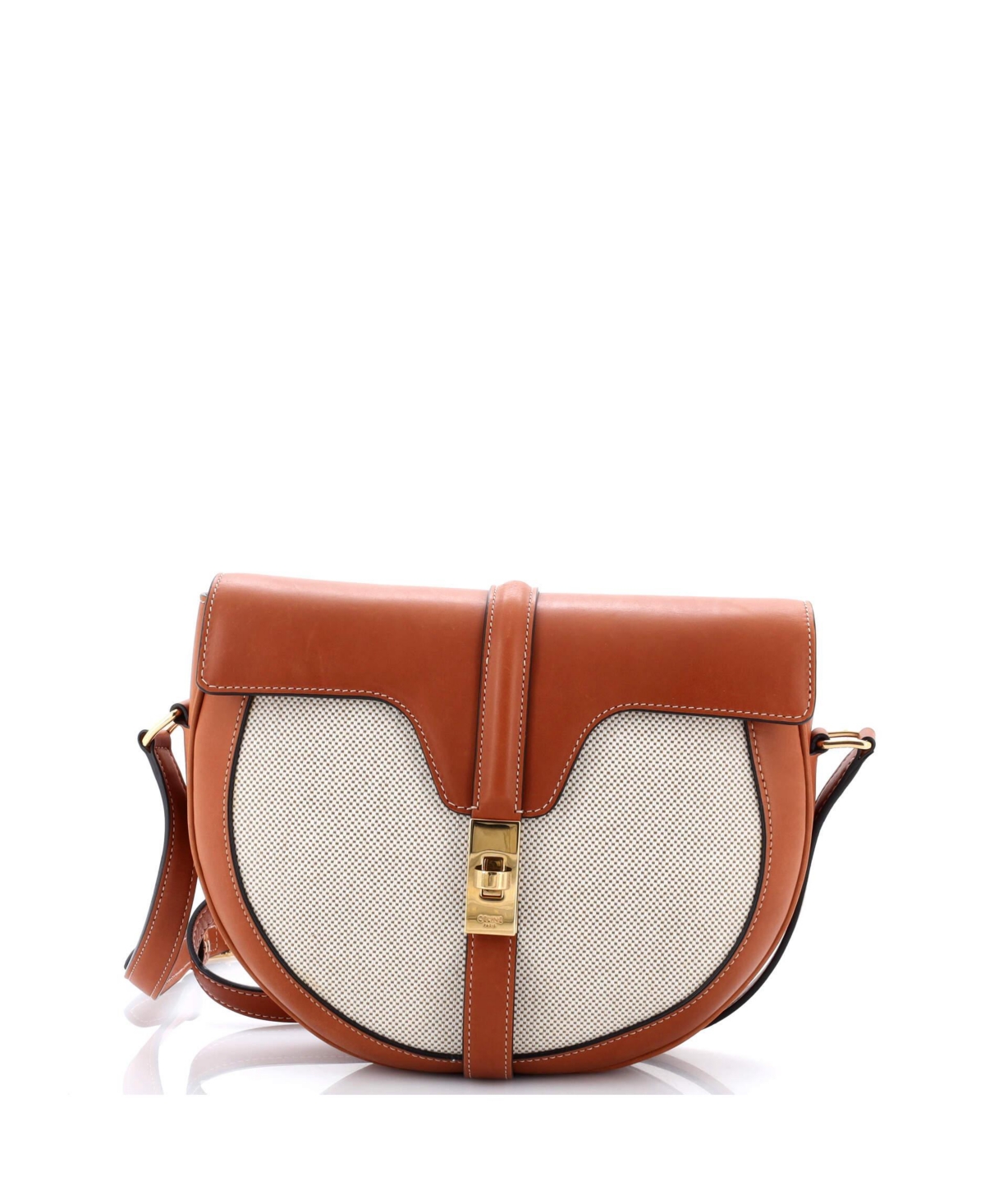 Click here for Pre-Owned Celine Medium Besace 16 Bag Canvas and L... prices