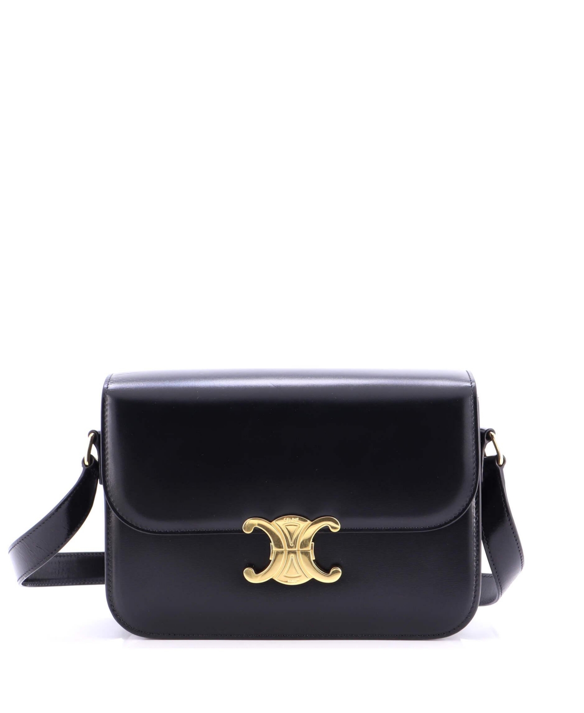 Click here for Pre-Owned Celine Medium Triomphe Shoulder Bag Smoo... prices