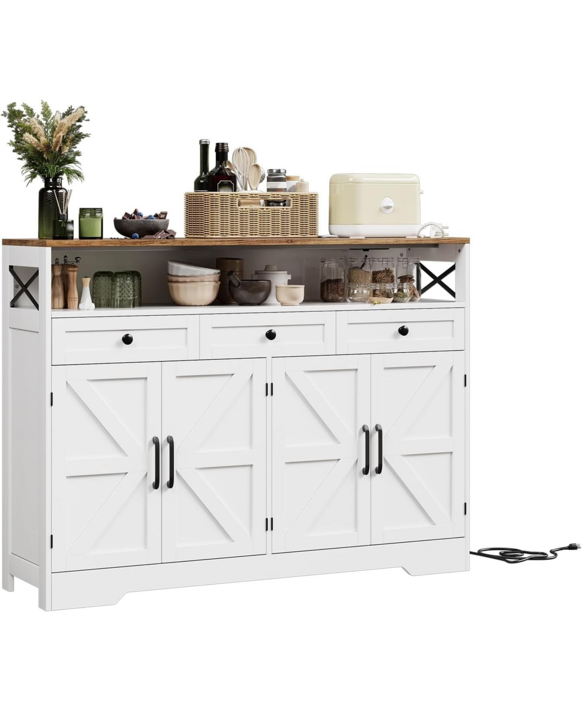 Click here for gaomon Farmhouse Black Sideboard Buffet Cabinet wi... prices