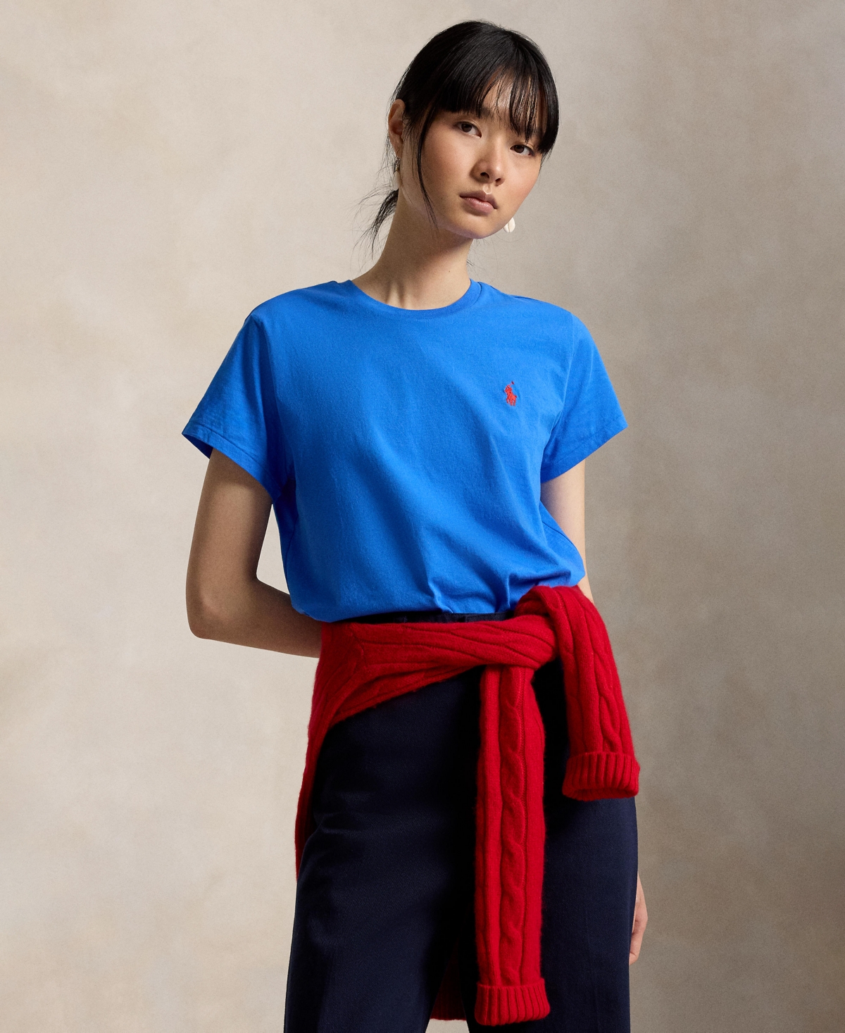 Polo Ralph Lauren Womens Crewneck T-Shirt - Colby Blue