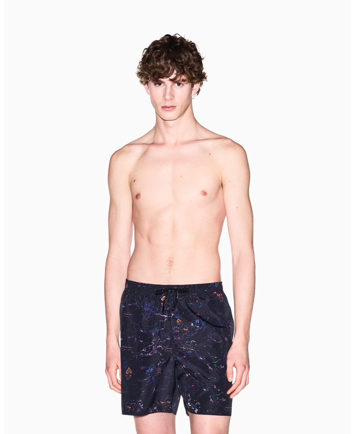 Click here for A|X Armani Exchange Mens Flower Print Swim Trunk -... prices