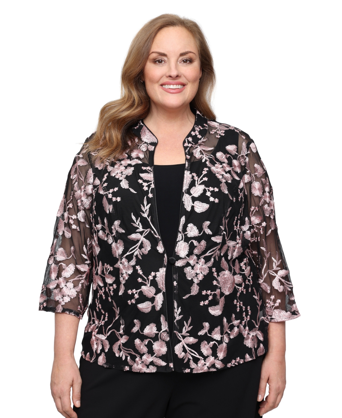 Click here for Alex Evenings Plus Size Scoop Neck Top and Jacket... prices