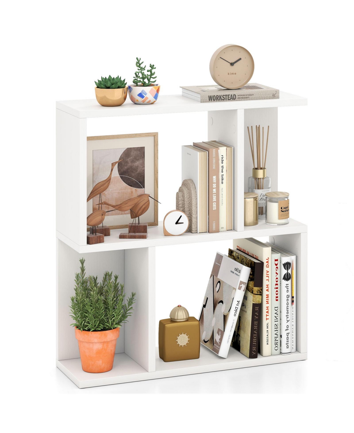 Click here for Slickblue 3 Tier Small Space Bookshelf with Displa... prices
