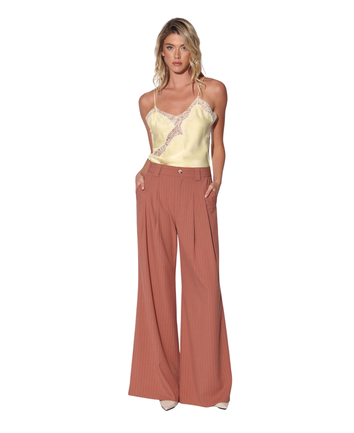 Click here for Walter Baker Womens Clay Pinstripe Belinda Pant -... prices