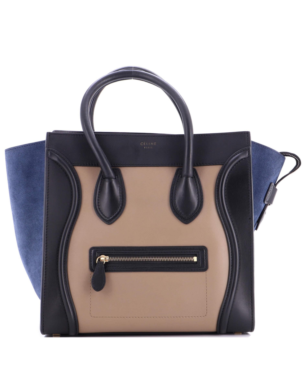 Click here for Pre-Owned Celine Mini Tricolor Luggage Bag Leather... prices