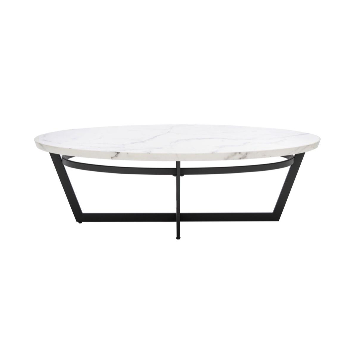 Click here for Safavieh Placido Oval Coffee Table - White marble/... prices