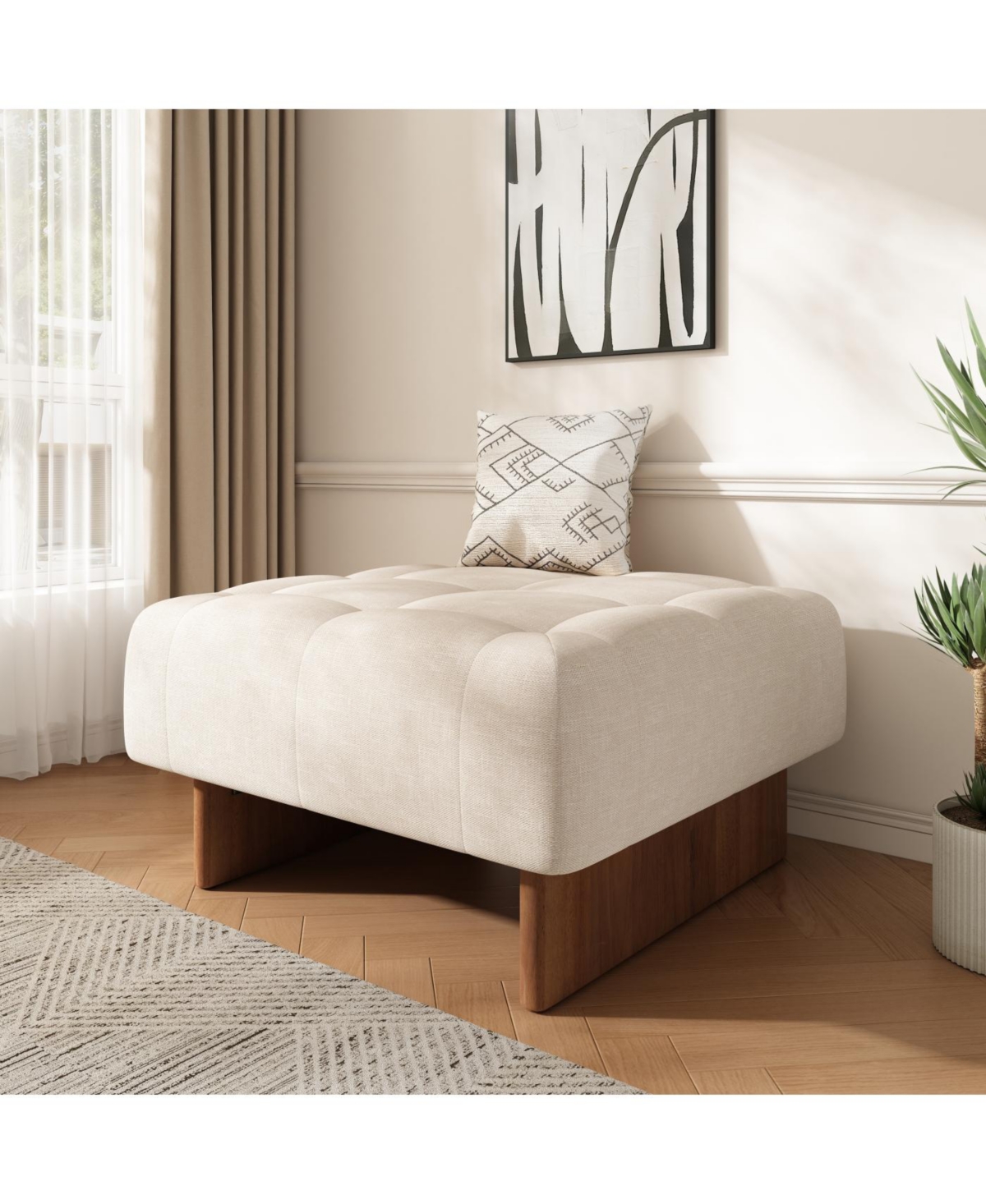 Click here for Streamdale Furniture Square Upholstered Tufted Lin... prices