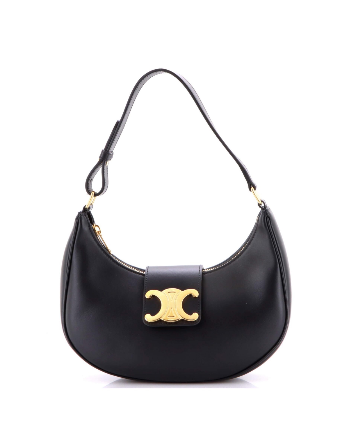 Click here for Pre-Owned Celine Ava Triomphe Bag Leather - Black prices