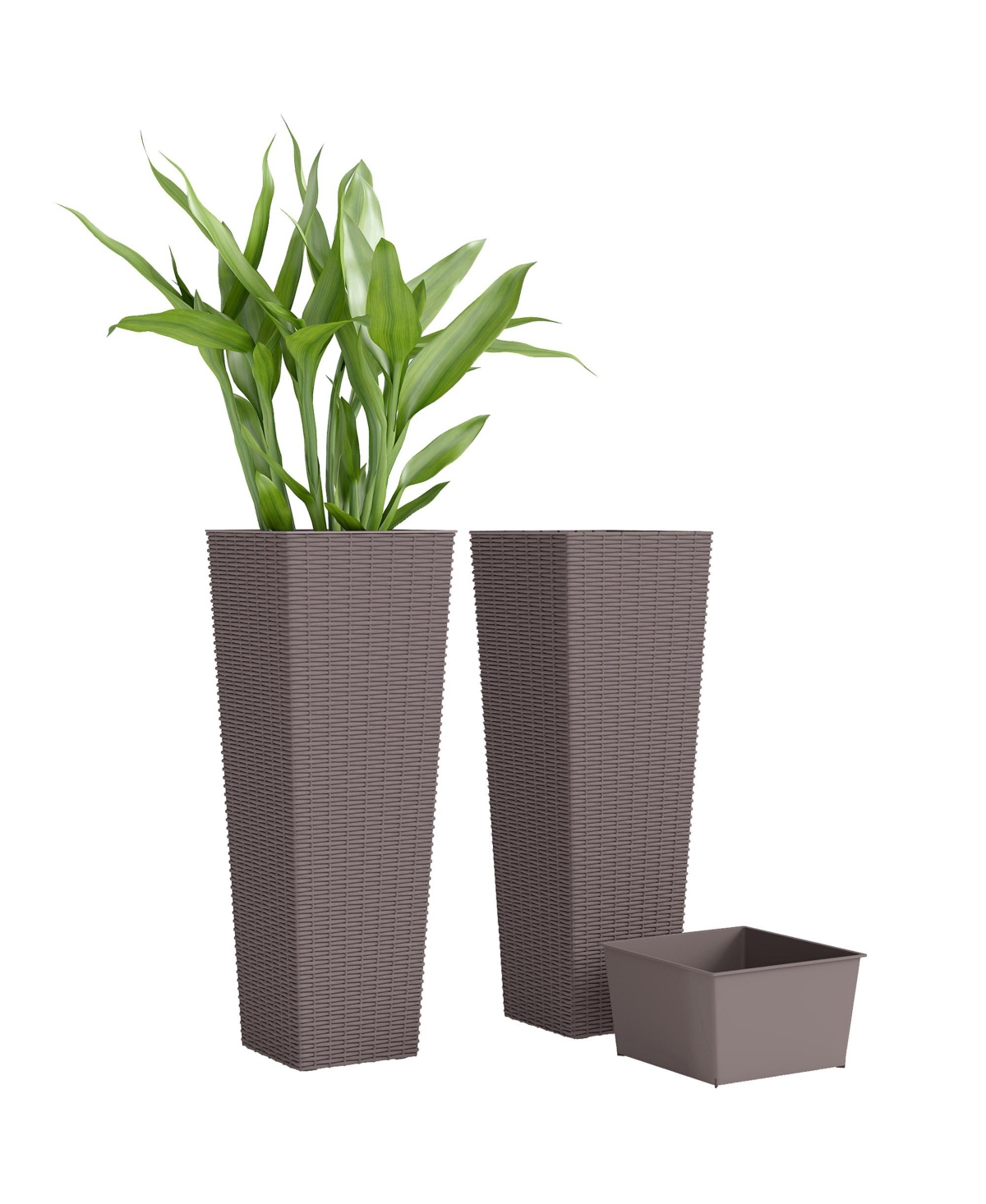 Click here for Outsunny Set of 2 Tall Planters for Outdoor Plants... prices