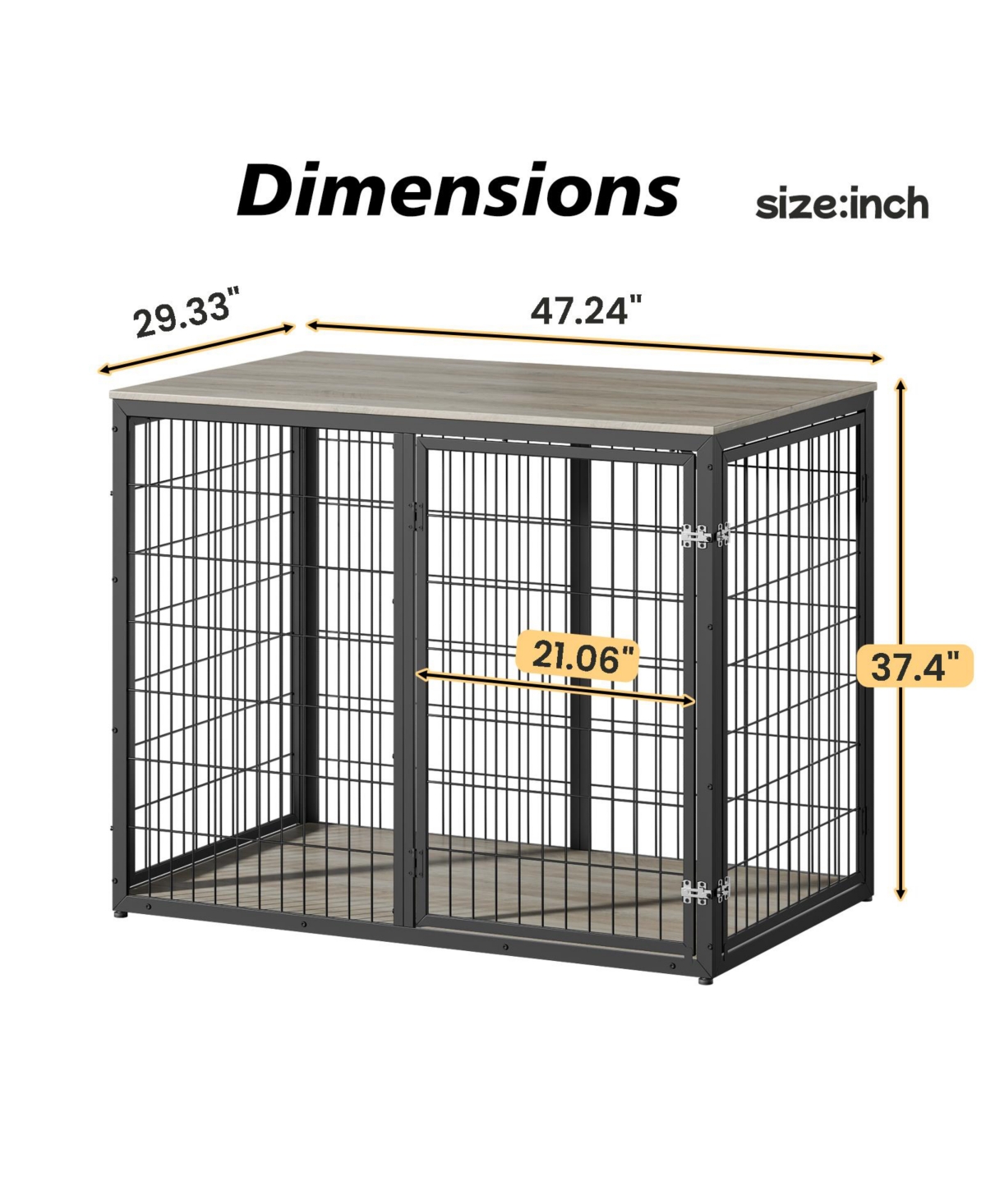 Click here for Aostirmotor 47" 3-Door Dog Crate Furniture &#... prices