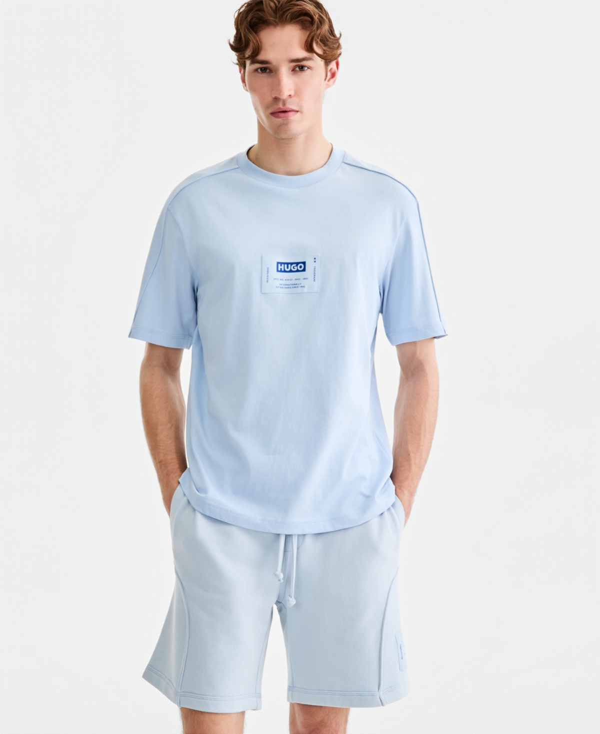 Click here for Hugo by Hugo Boss Mens Nurazti T-Shirt - open blue prices