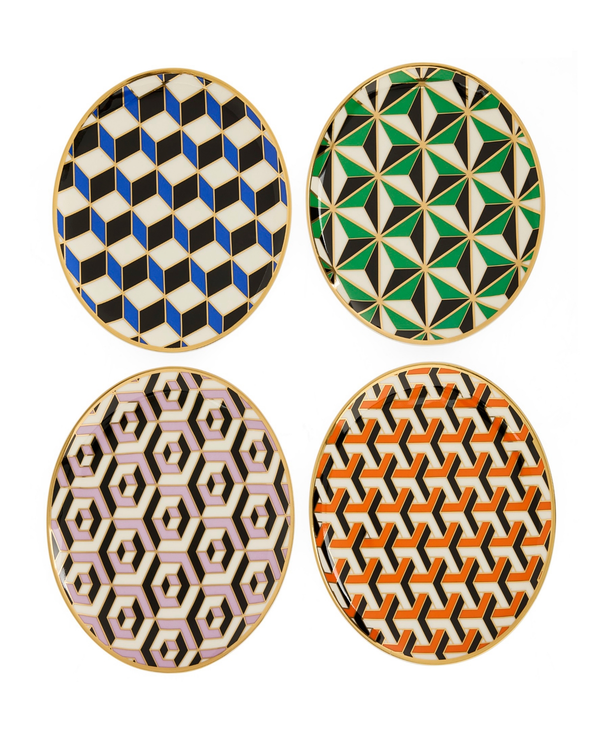 Click here for Jonathan Adler Versailles Printed Small Plates  Se... prices