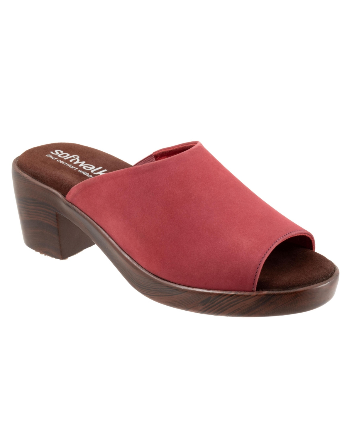 Click here for Softwalk Womens Fisher Sandal - Red nubuck prices