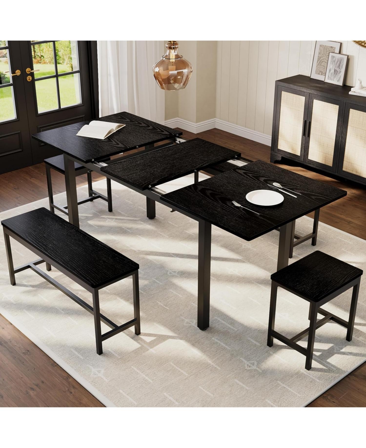 Click here for gaomon 5-Piece 63" Modern Extendable Dining T... prices