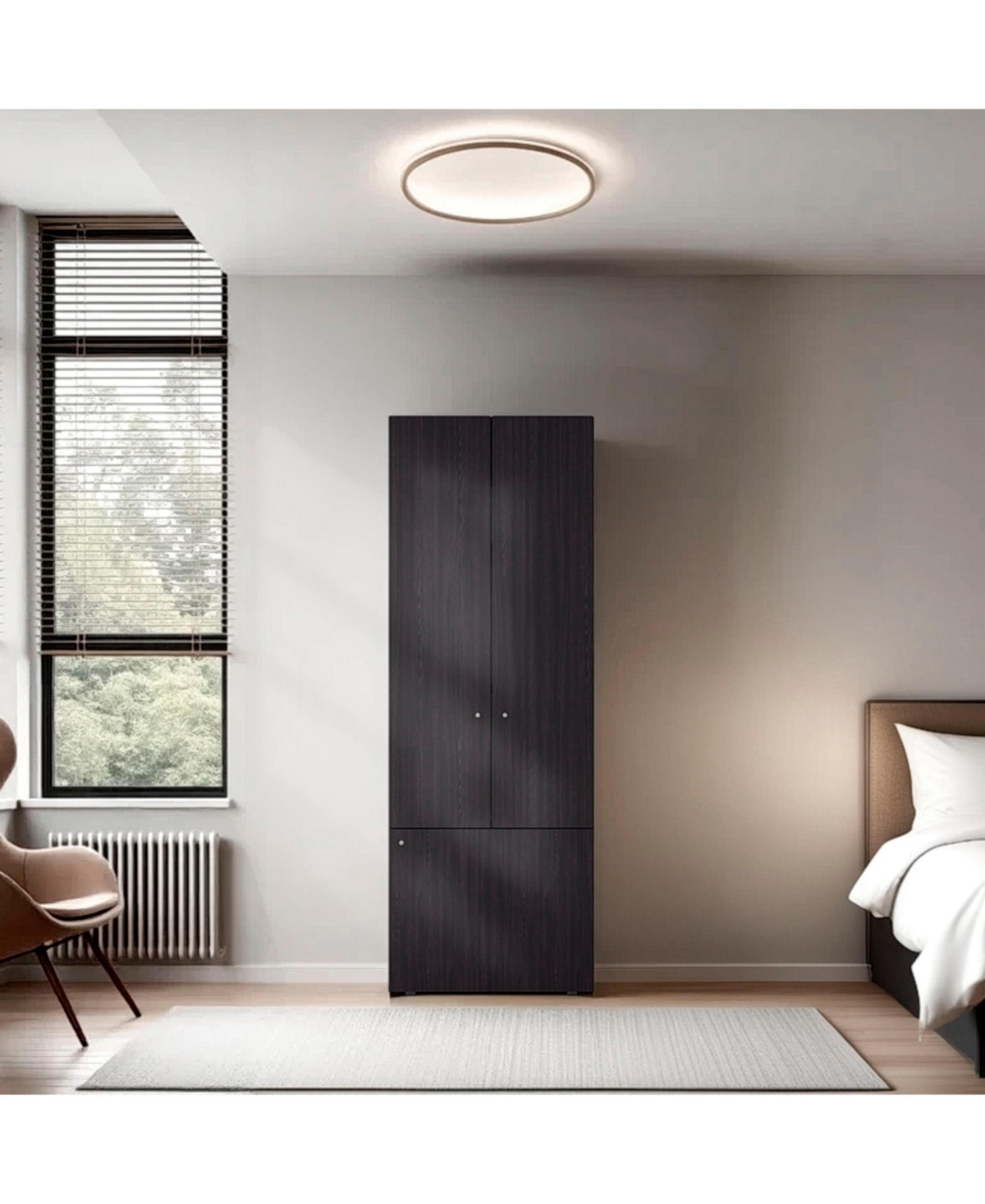 Click here for flynama Wenge Tolleson 3 Door Tall Wardrobe Armoir... prices