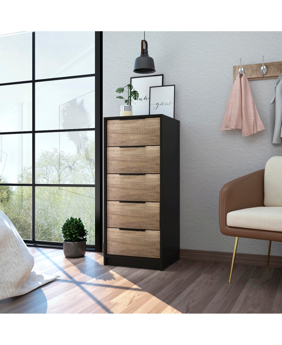 Click here for flynama Rustic 3 Drawer Dresser Finish Sturdy Cons... prices