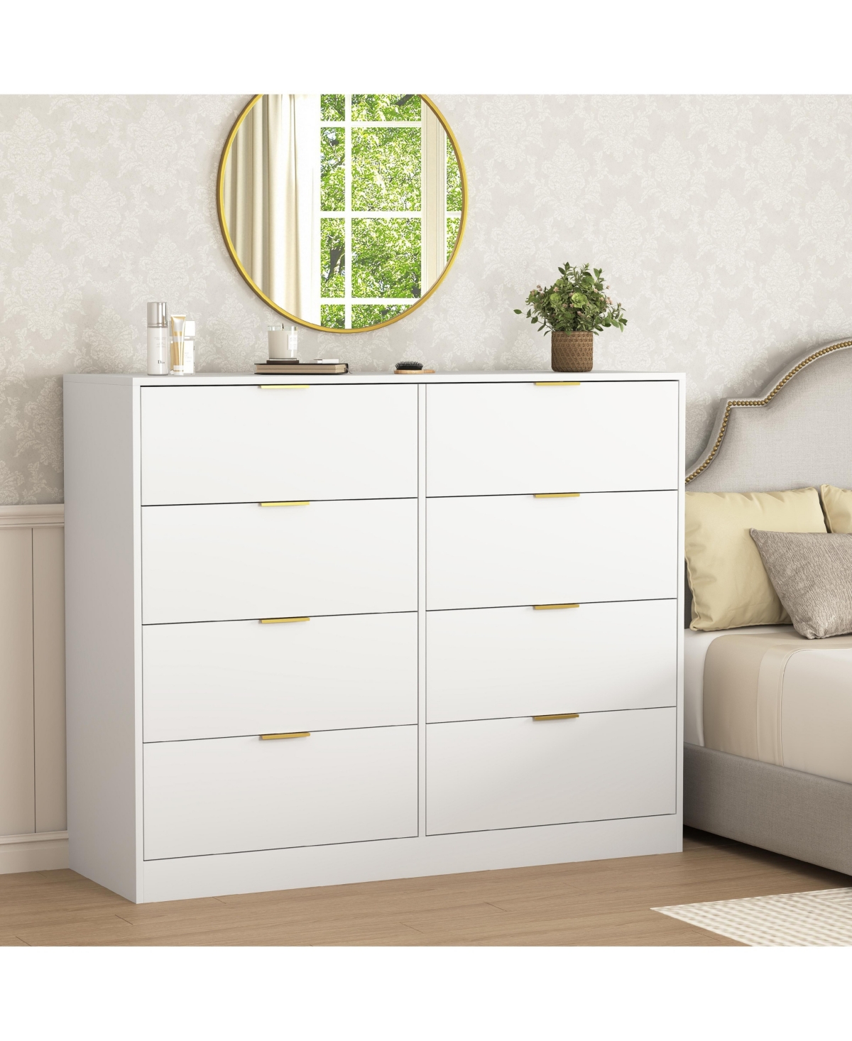 Click here for flynama 6 Drawer Dresser with Glass Front Drawers... prices