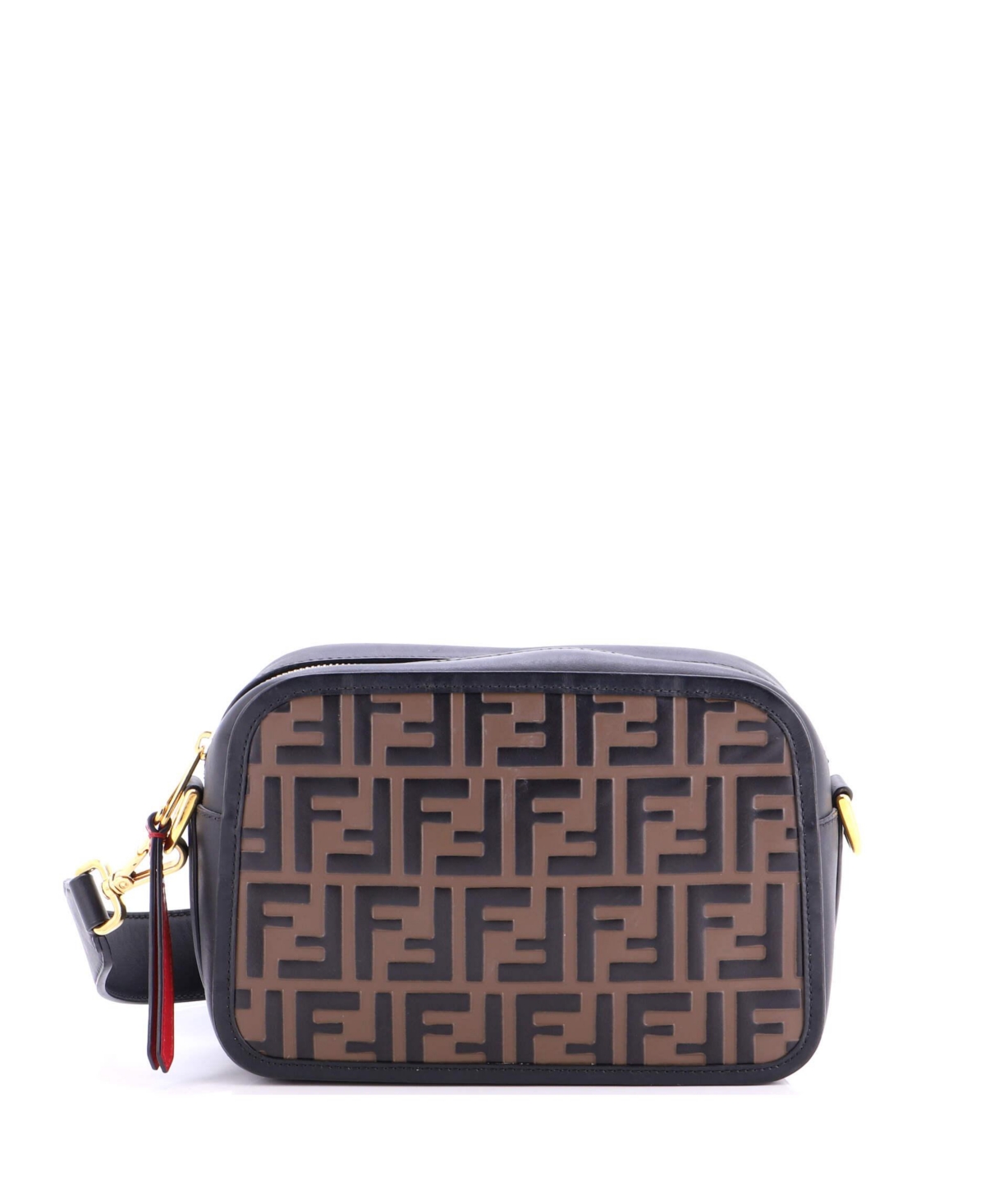 Click here for Pre-Owned Fendi Medium Camera Bag Zucca Embossed L... prices