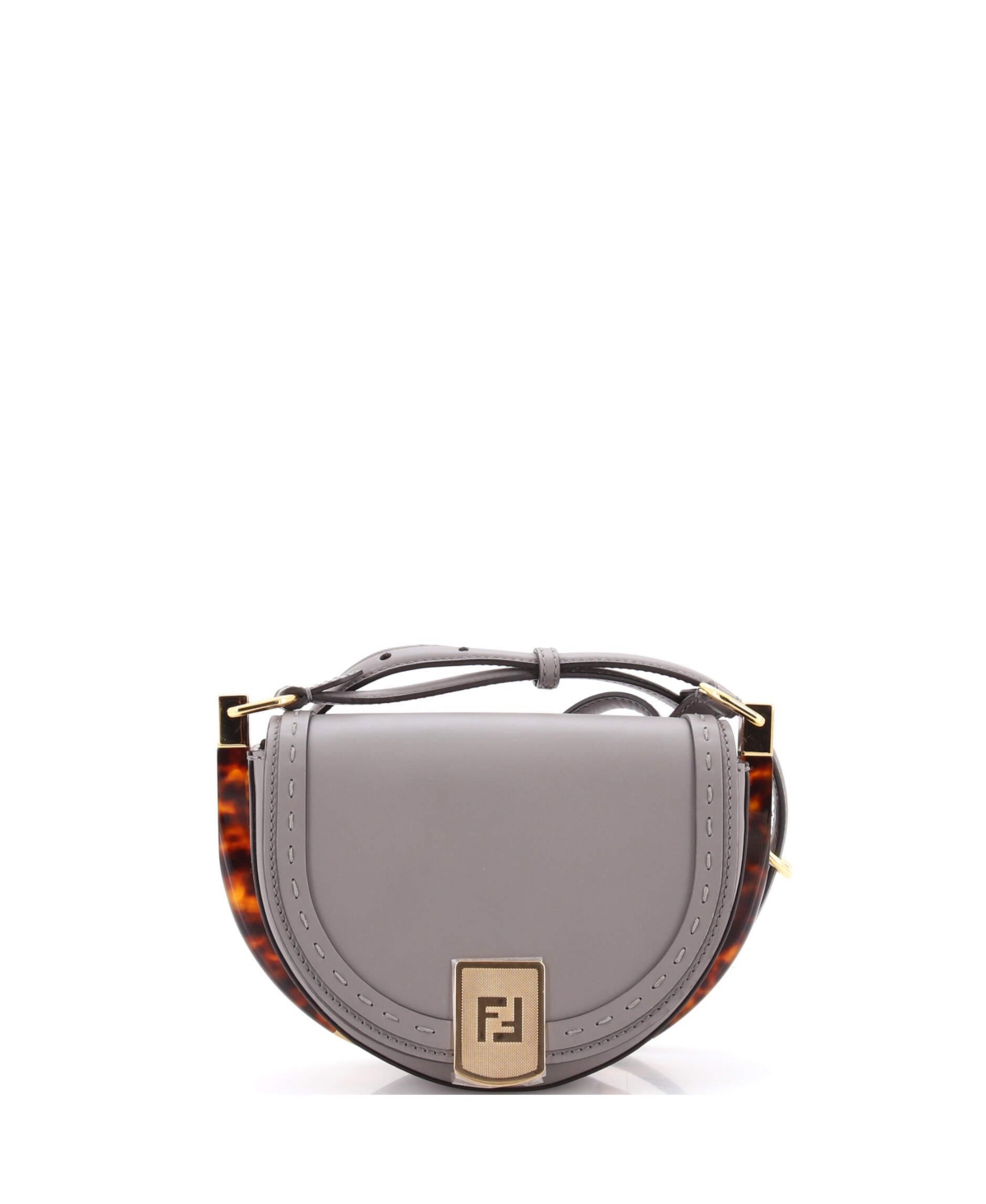 Click here for Pre-Owned Fendi Moonlight Flap Bag Leather with Pl... prices