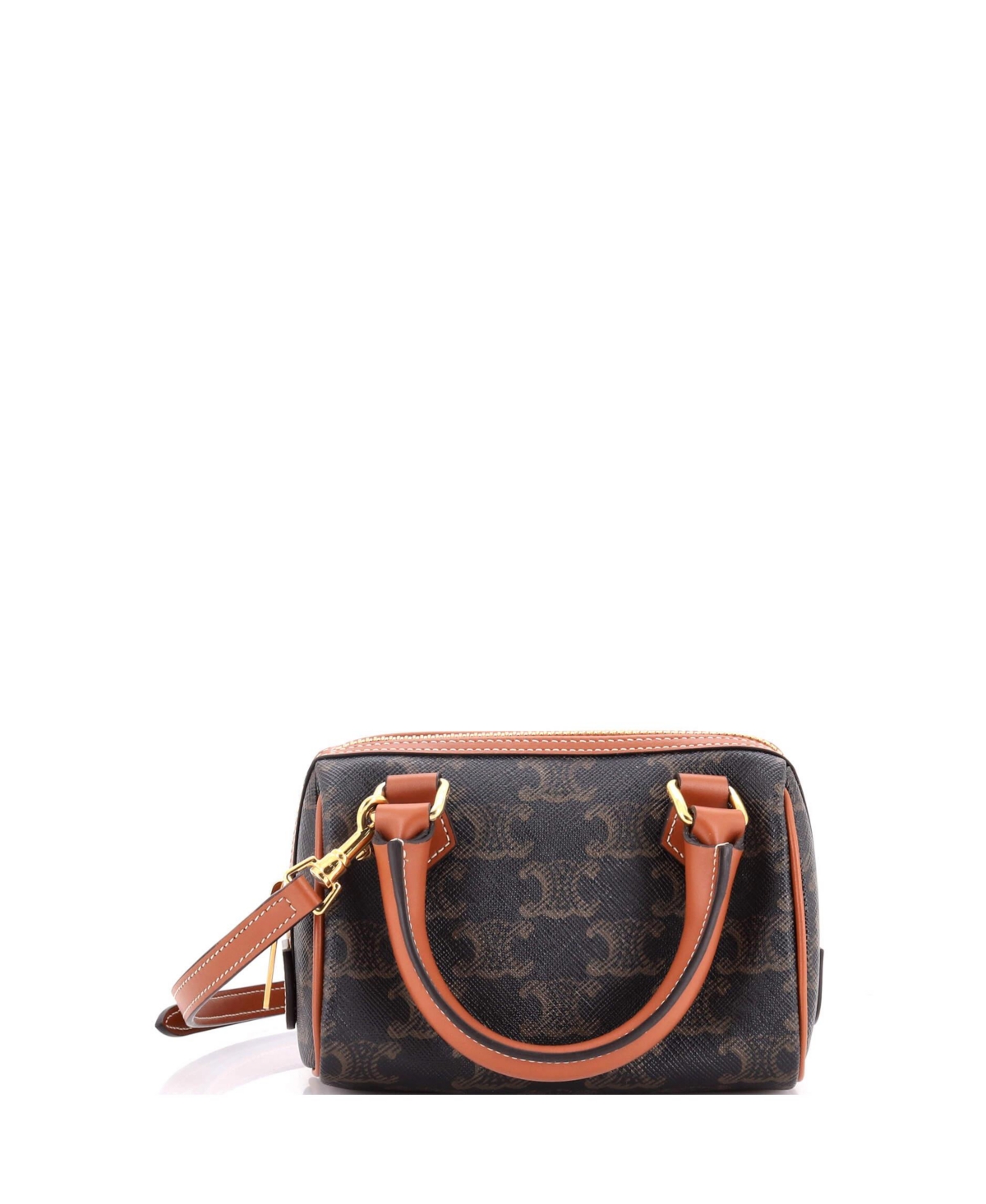 Click here for Pre-Owned Celine Mini Boston Bag Triomphe Coated C... prices