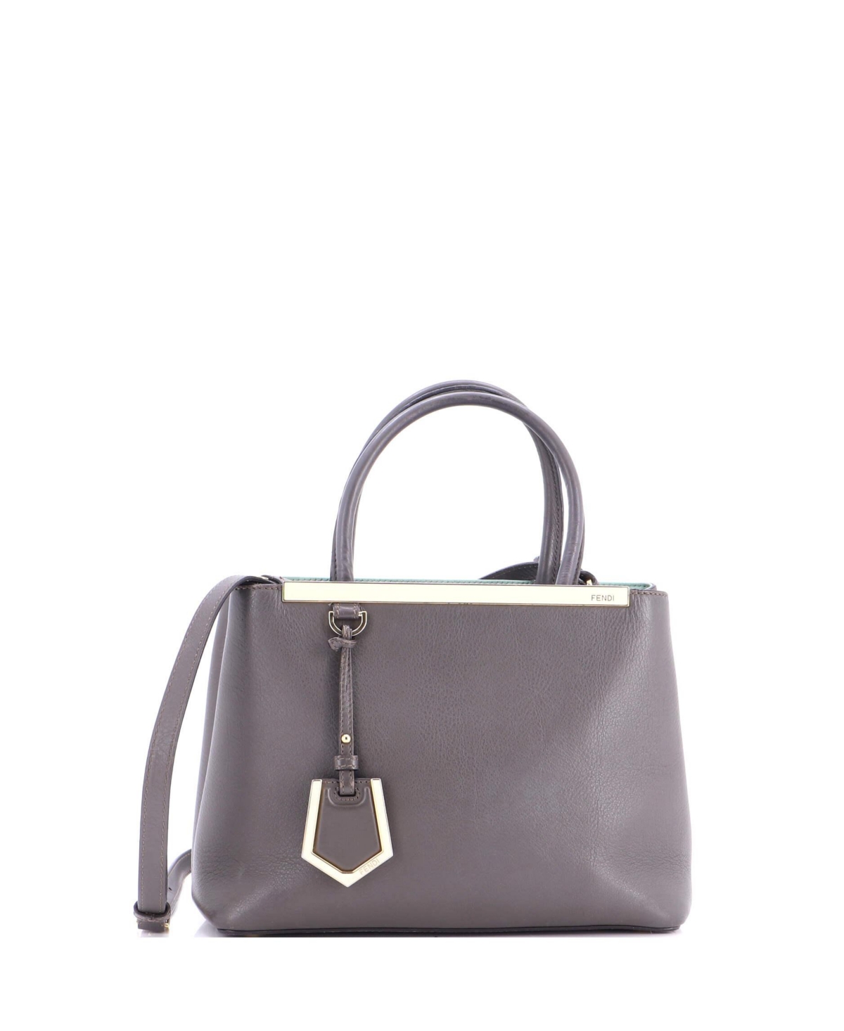Click here for Pre-Owned Fendi Petite 2Jours Bag Leather - Grey prices