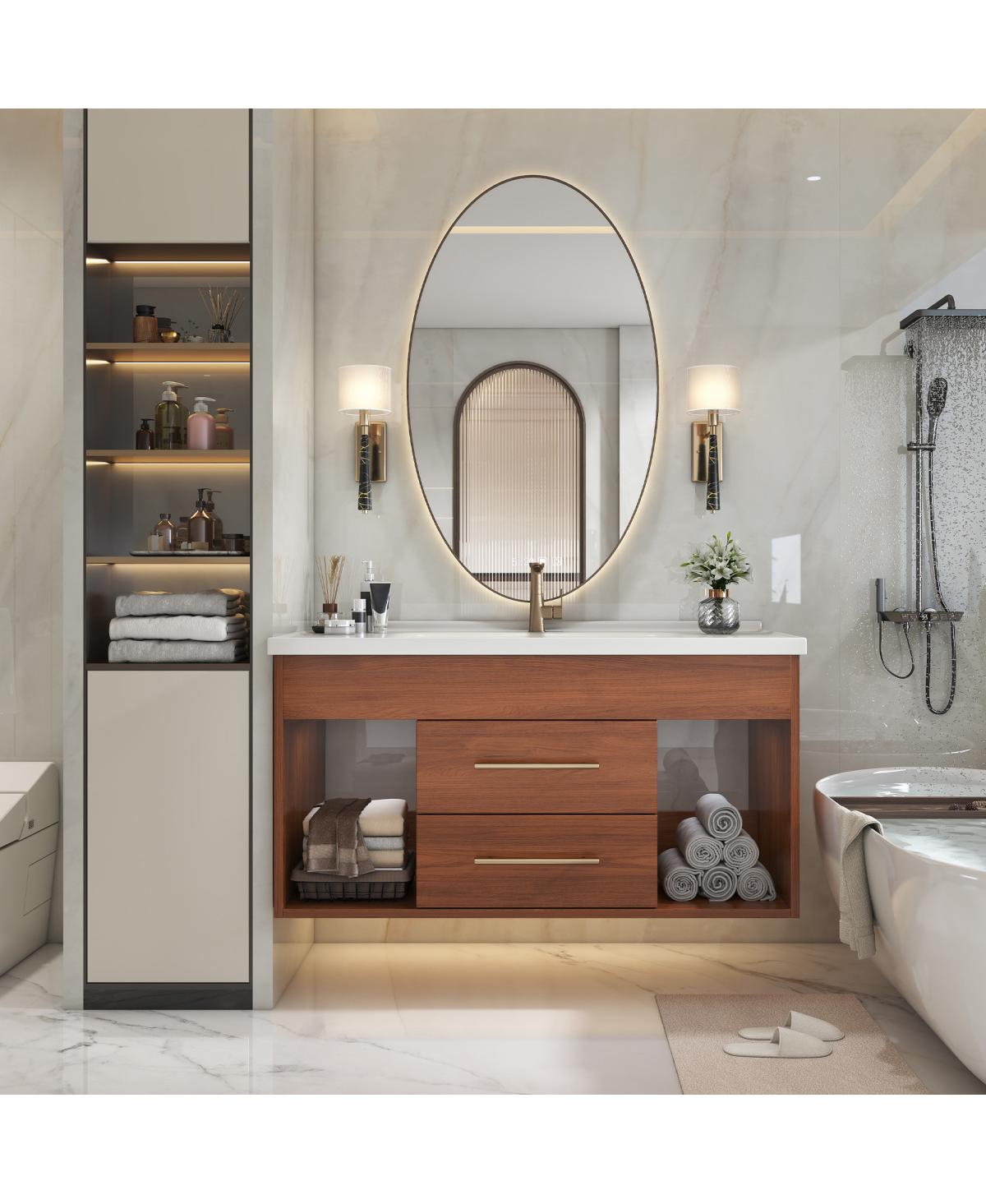 Click here for Sillysis 35.4" Mid-Century Wall Mounted Bathr... prices