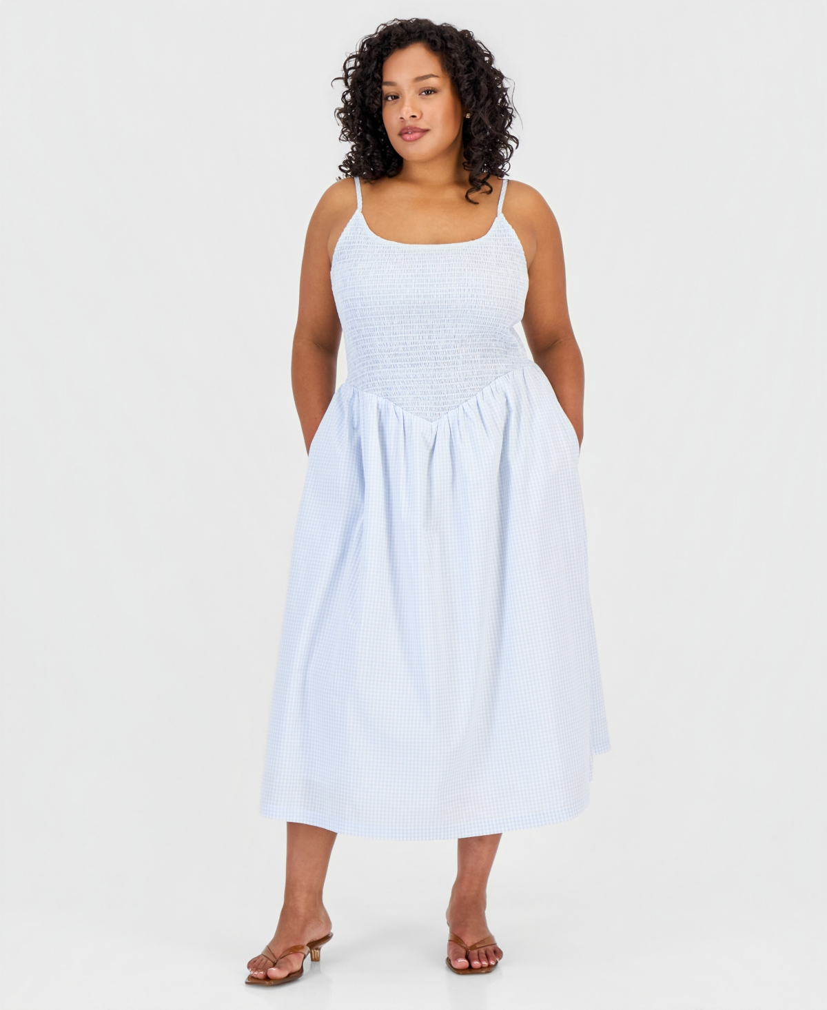 Click here for And Now This Trendy Plus Size Printed Smocked Cott... prices