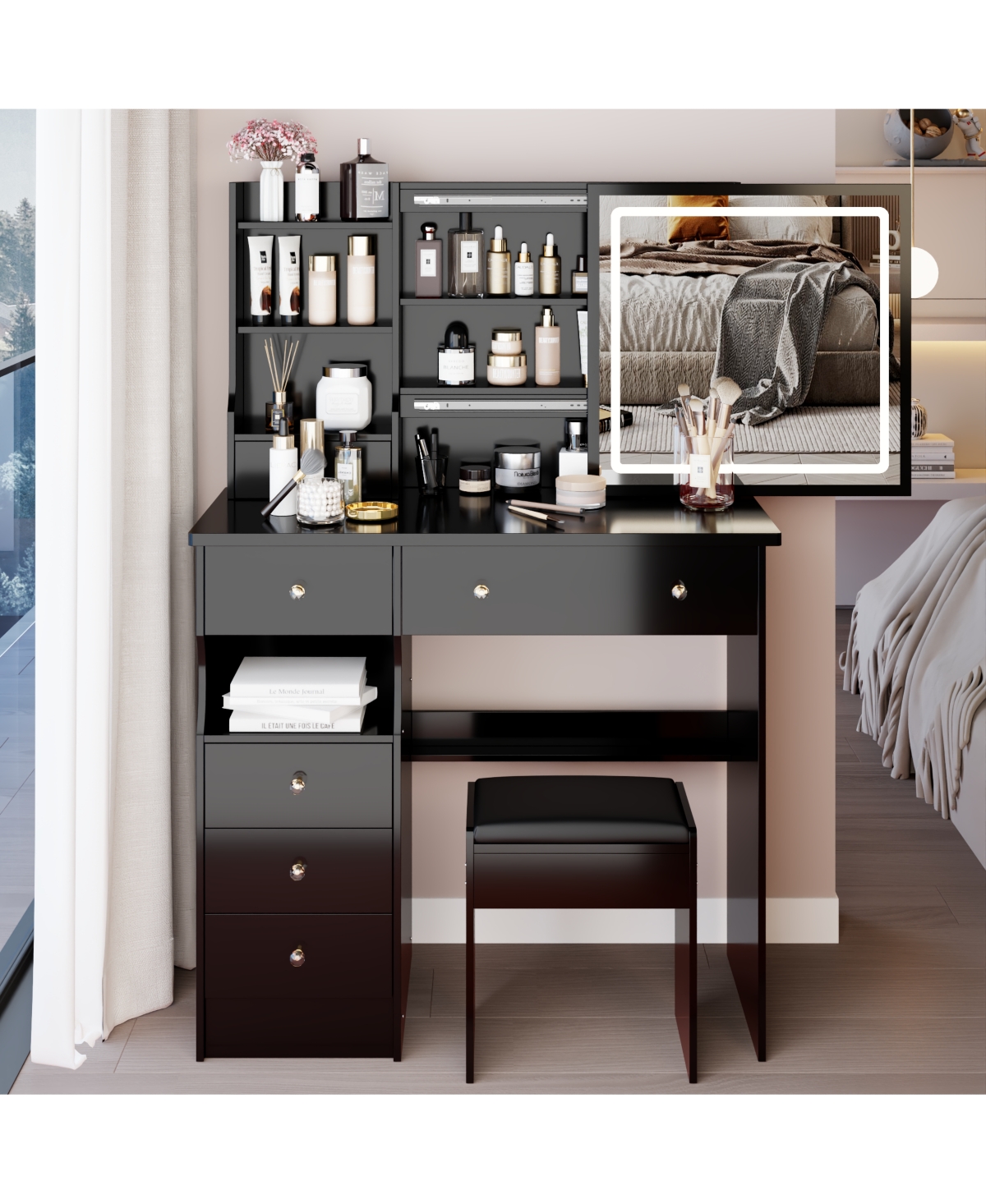 Click here for Flynama Contemporary Medium Tri Color Vanity Table... prices