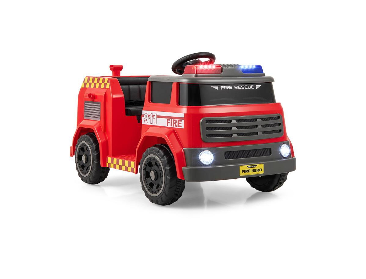 Click here for Slickblue 12V Ride on Fire Truck Powered Car with... prices