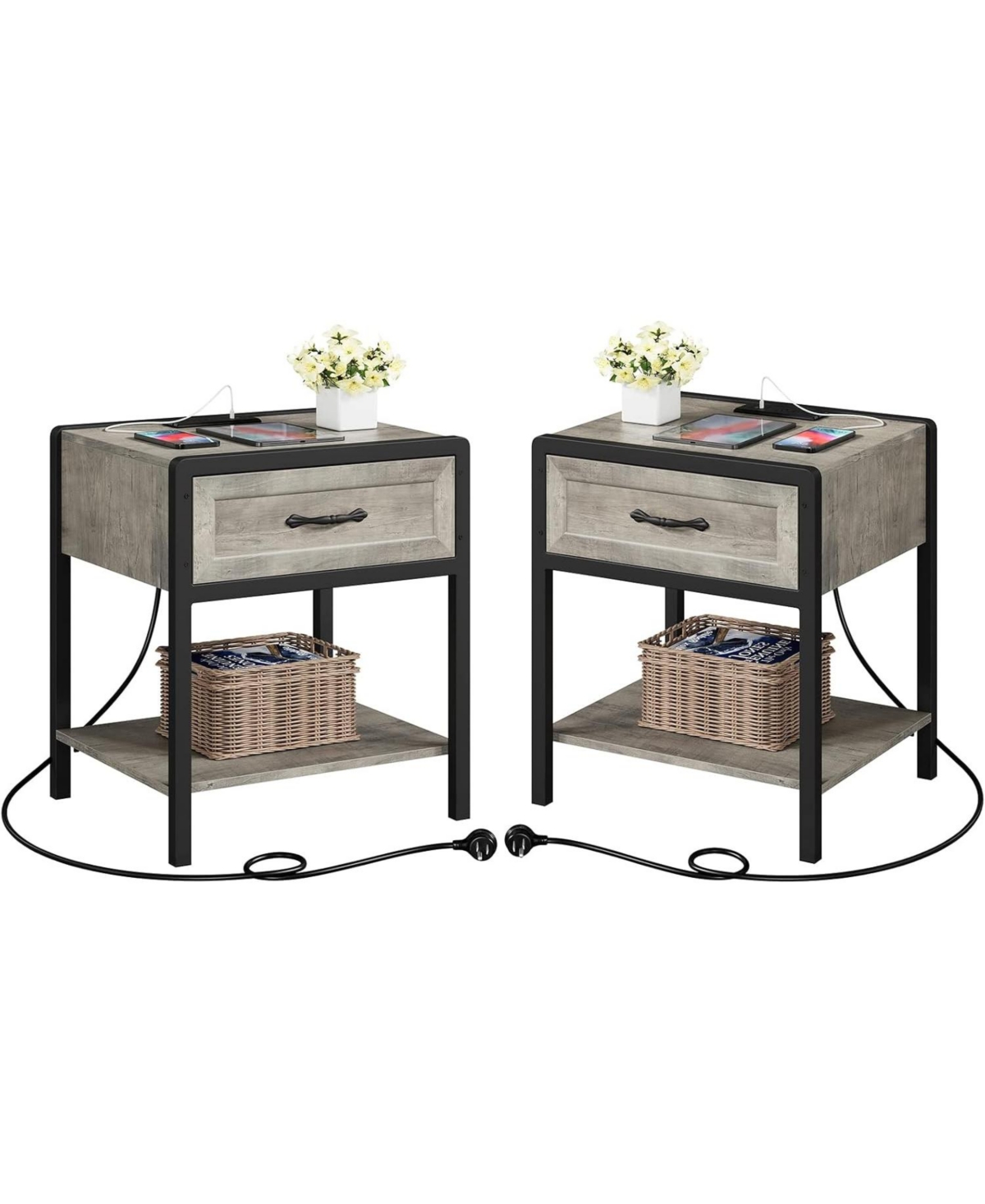 Click here for gaomon Amyove Nightstands Set of 2 with Charging S... prices