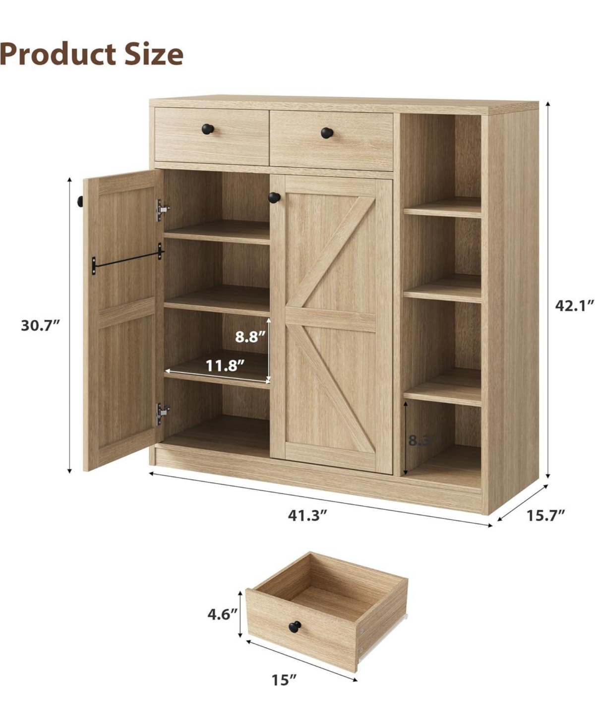 Click here for gaomon Shoe Storage Cabinet with Doors and Drawers... prices
