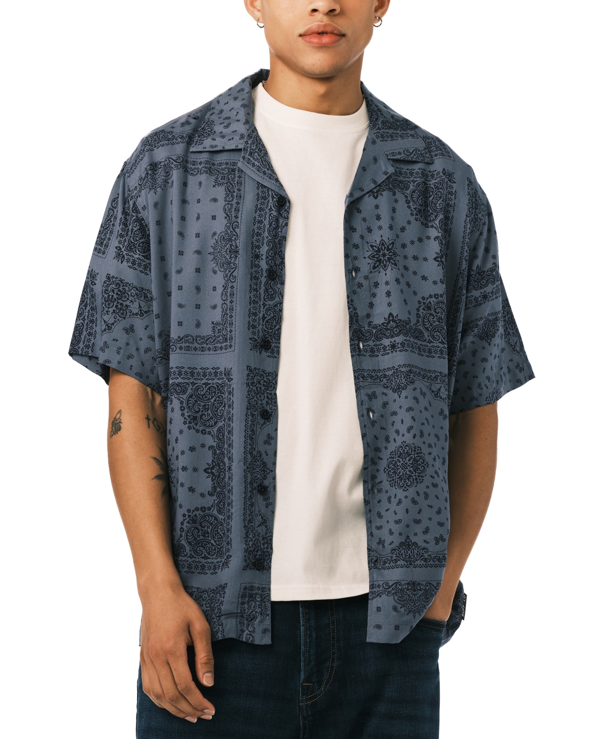 Click here for Buffalo David Bitton Mens Sandro Camp Collar Shirt... prices