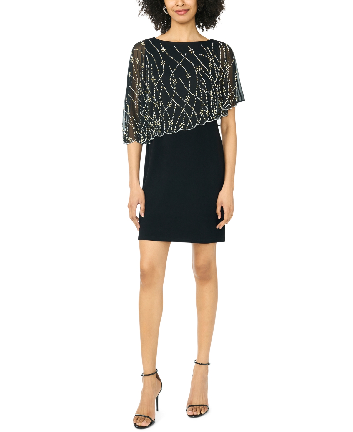 Click here for Msk Petite Crewneck A-Line Dress - Rich Black prices