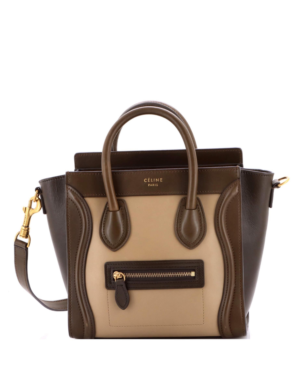 Click here for Pre-Owned Celine Nano Bicolor Luggage Bag Smooth L... prices