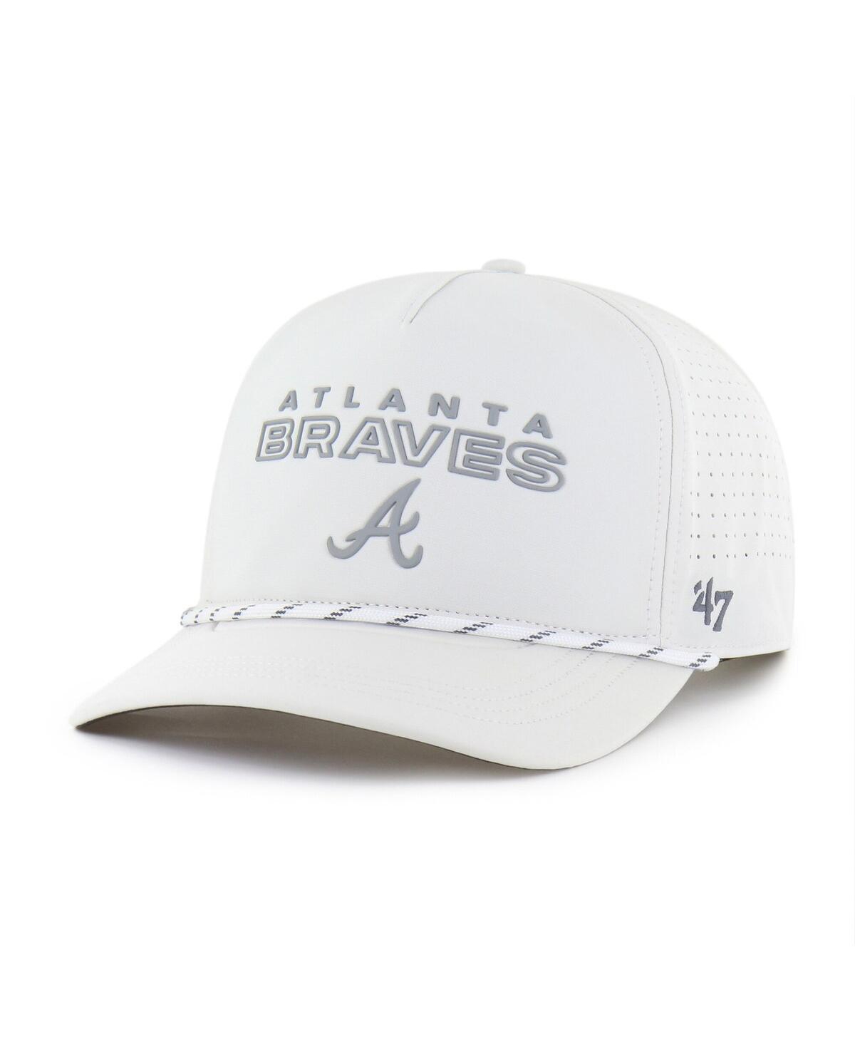 Click here for 47 Brand Mens White Atlanta Braves Forward Vault H... prices