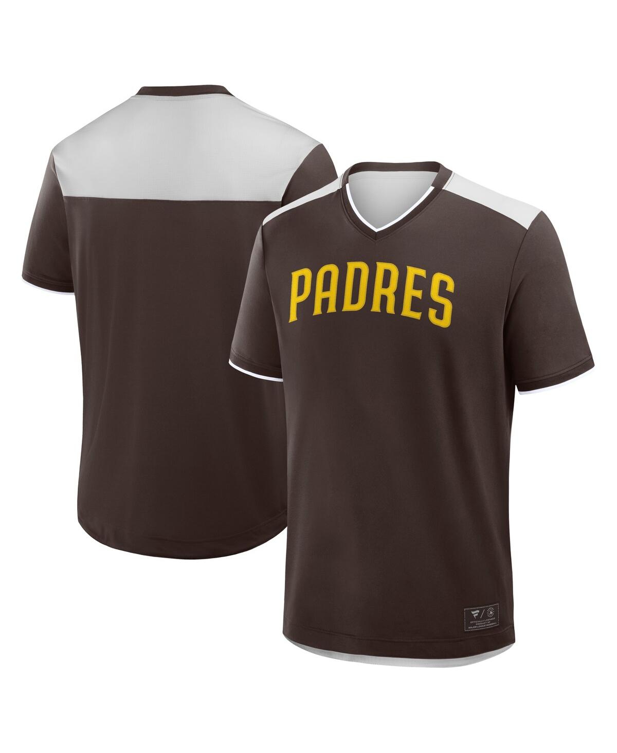 Click here for Fanatics Mens Brown San Diego Padres Walk Off V-Ne... prices