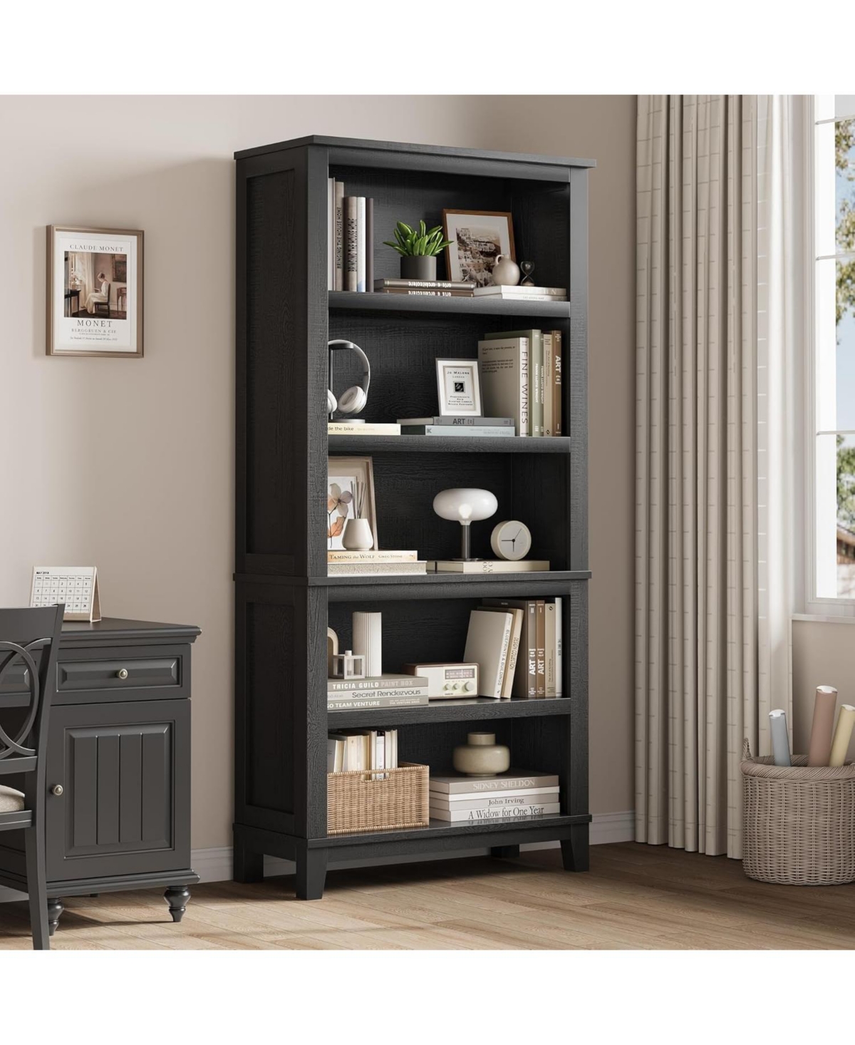 Click here for gaomon 71 Farmhouse Bookcase w/Adjustable Shelves... prices