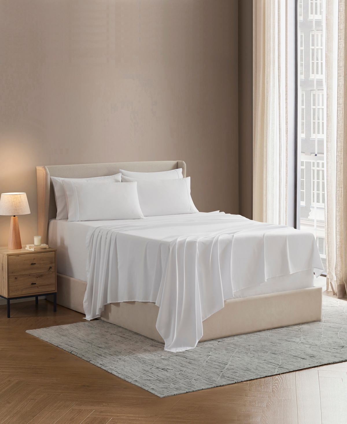 Nestl Extra Deep Pocket 6-Pc. Sheet Set  Queen - White