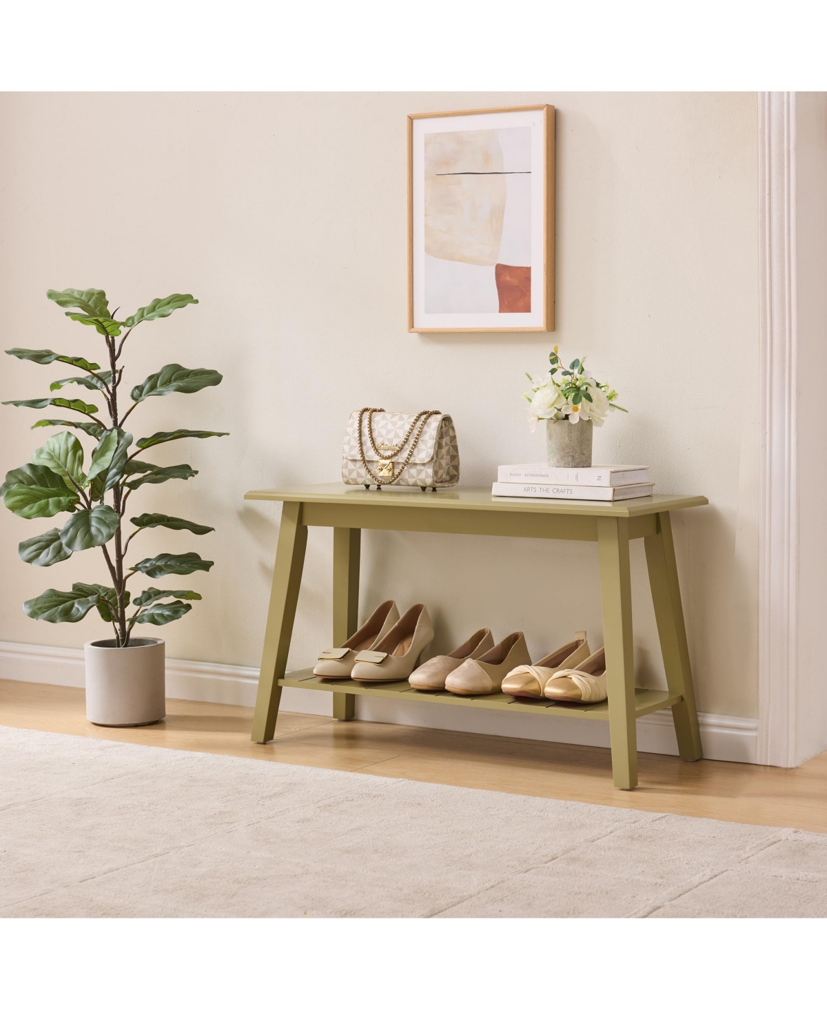 Click here for Kings Brand Furniture Wood Entryway Bench with Sto... prices