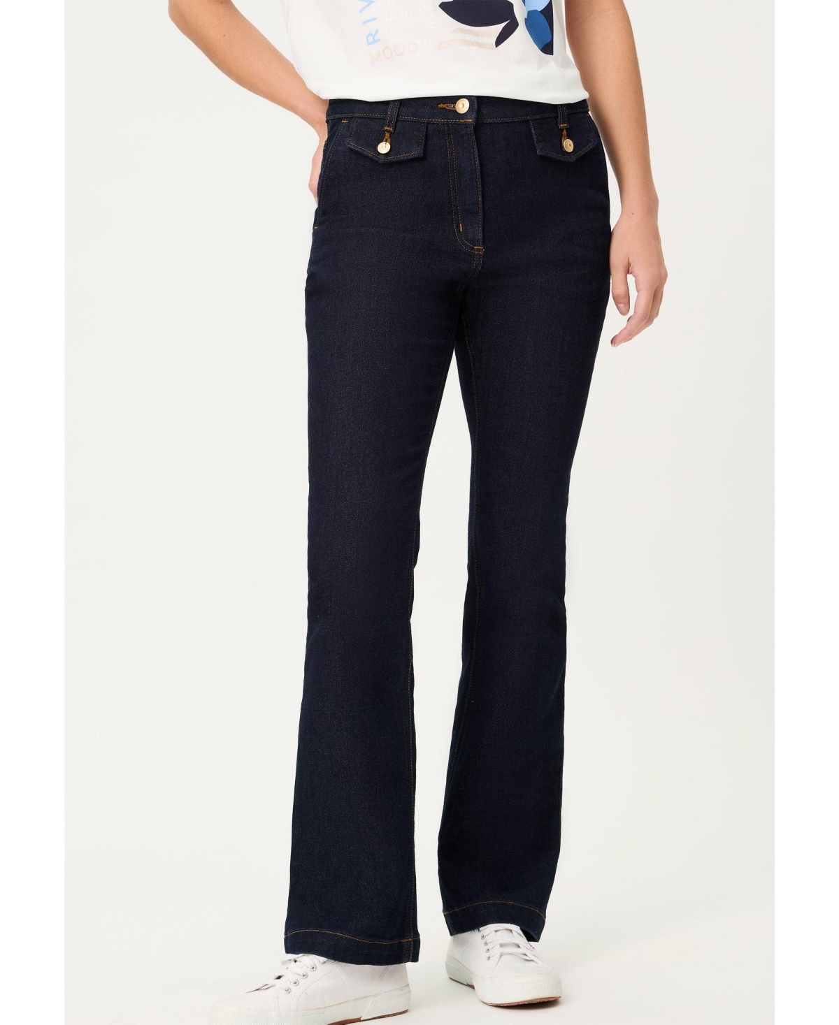 Click here for Olsen Womens Dark Denim Bootcut Jean - Dark denim prices