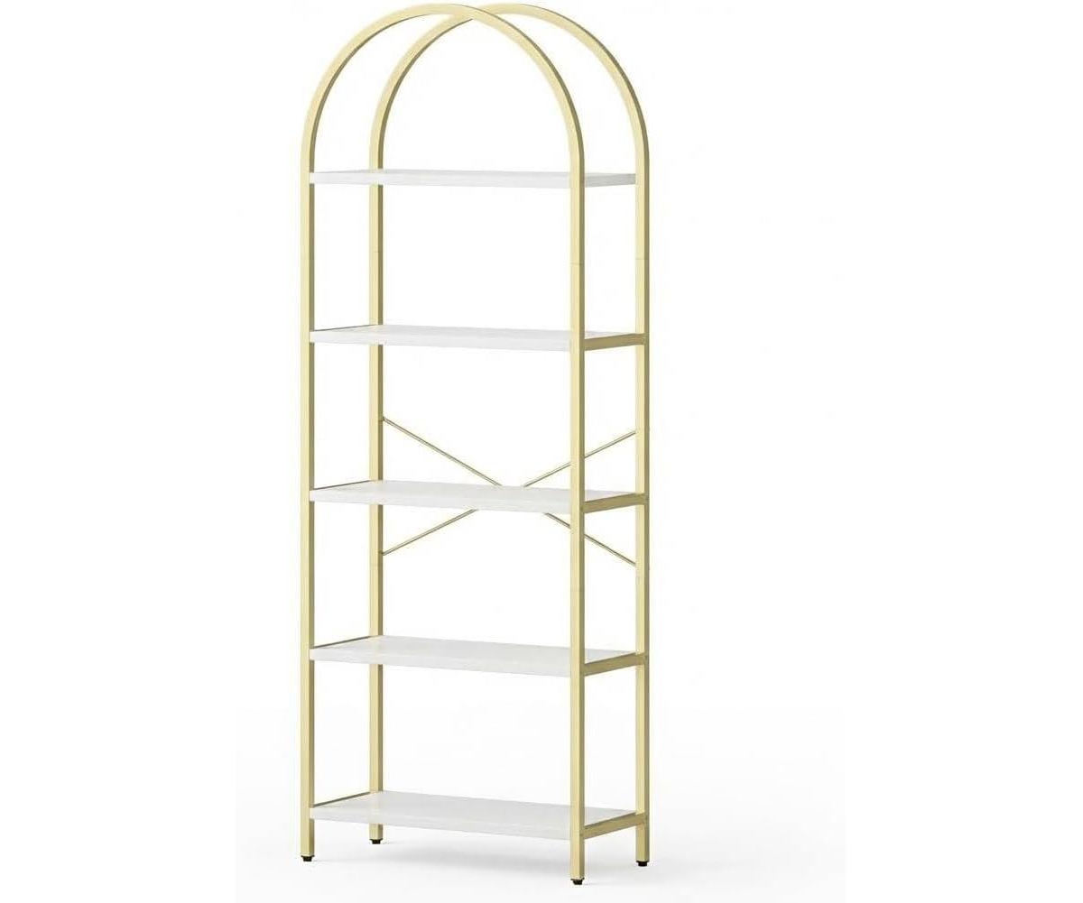 Click here for gaomon 5-Tier Modern Arched Bookshelf  Tall Metal... prices