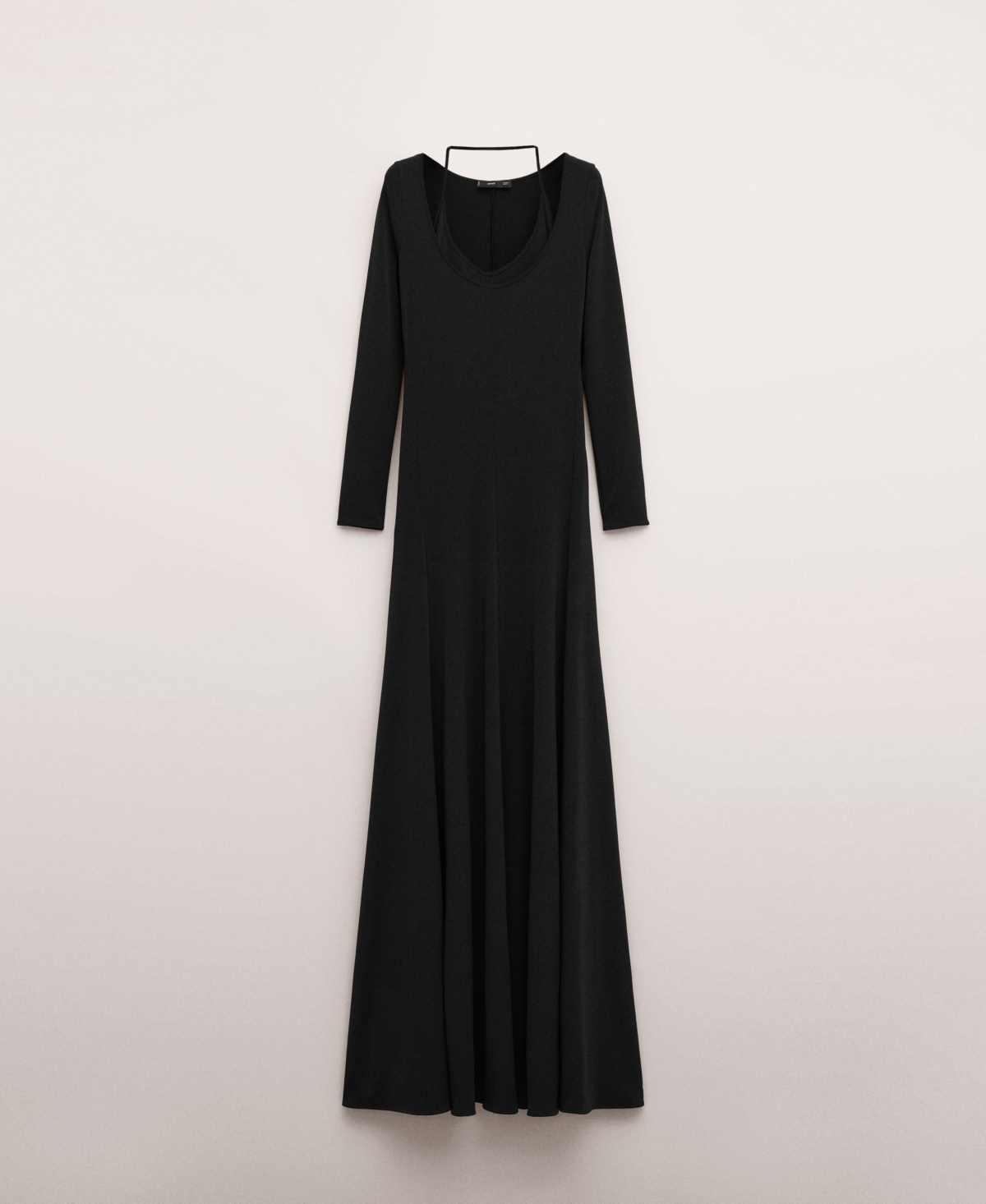 Click here for Mango Womens Combined Fine-Knit Collar Dress - Bla... prices