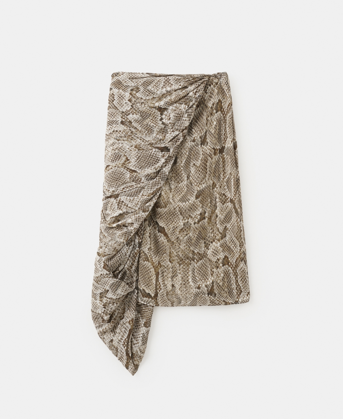 Click here for Mango Womens Animal-Print Midi-Skirt - Khaki prices