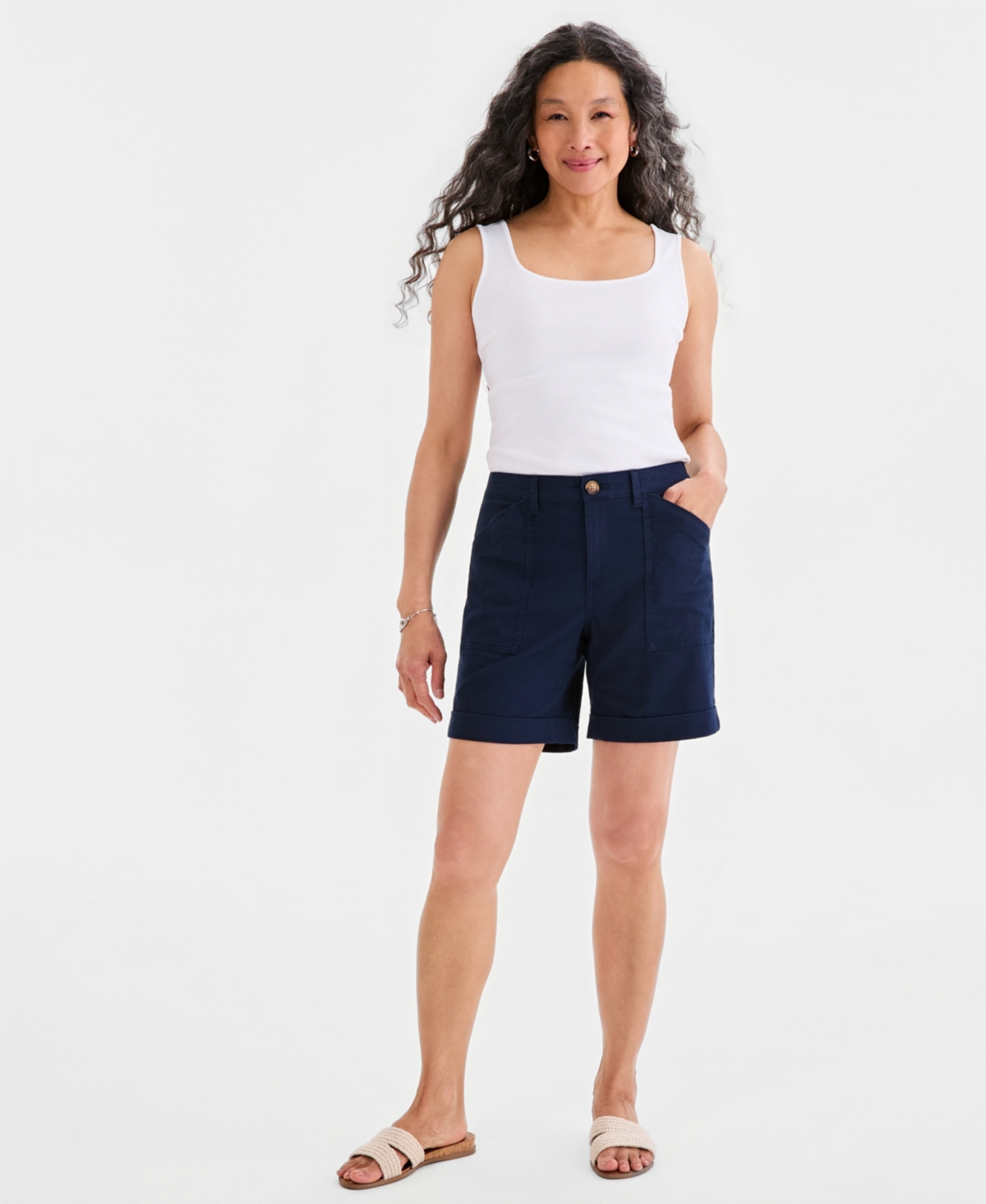 Click here for Style & Co Petite Cuffed Utility Shorts  Macys Exc... prices