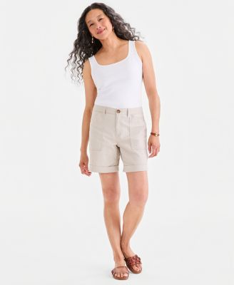 Click here for Style Co Womens Cuffed Utility Shorts Macys Exclus... prices