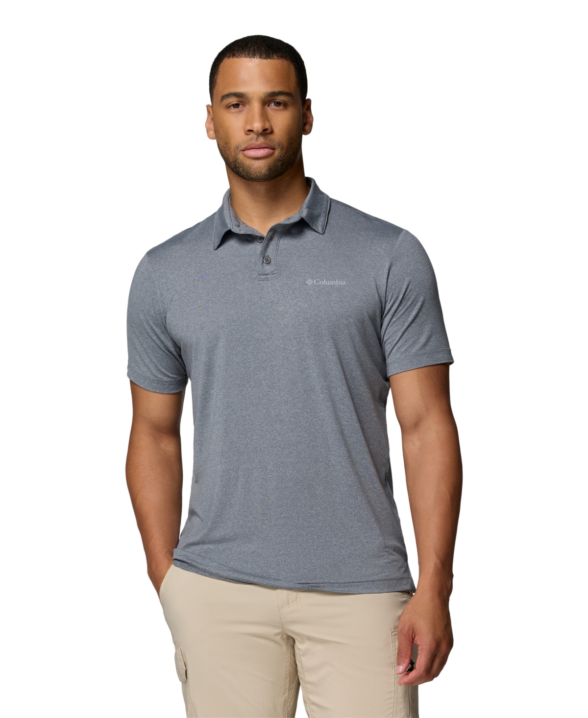 Click here for Columbia Mens Regular-Fit Polo Shirt - City Gray/H... prices
