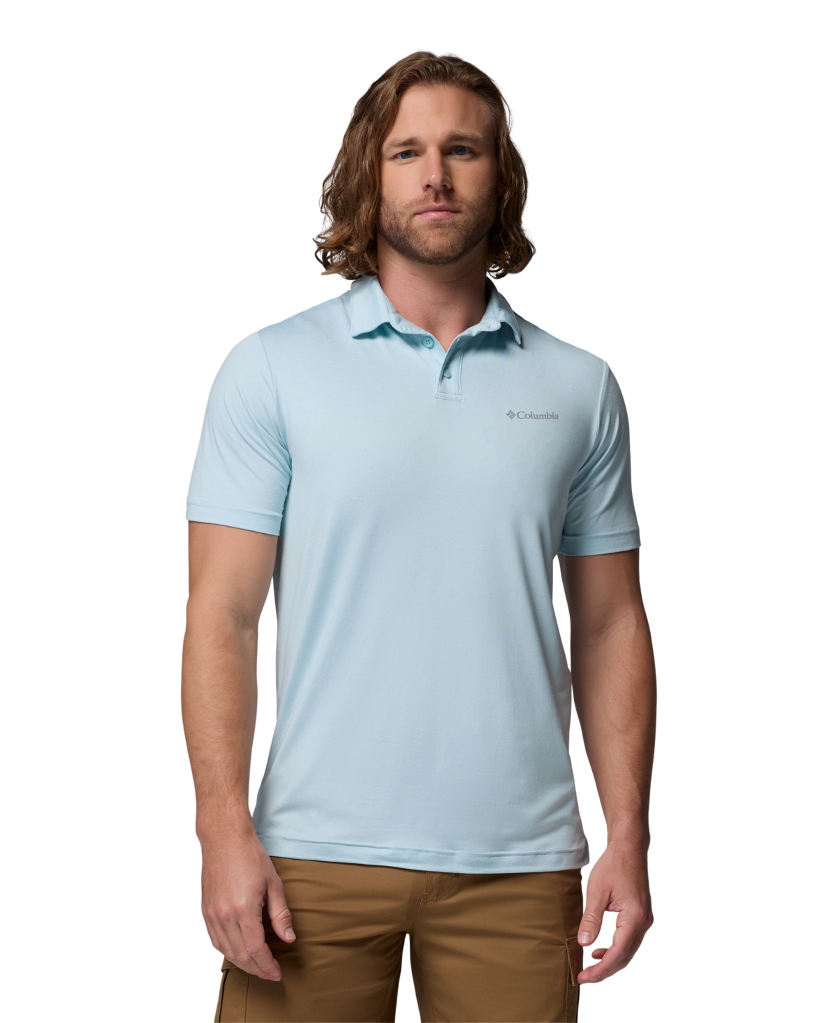 Click here for Columbia Mens Regular-Fit Polo Shirt - Marine Ligh... prices