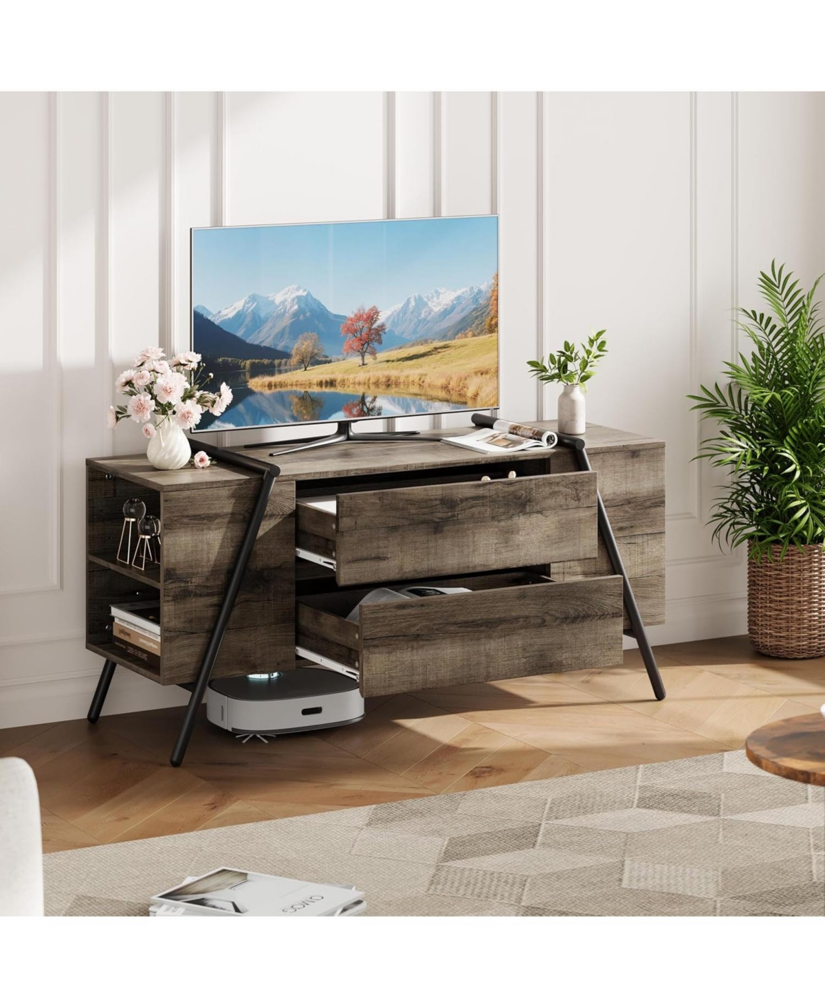 Click here for gaomon Entertainment Center with Adjustable Shelf... prices